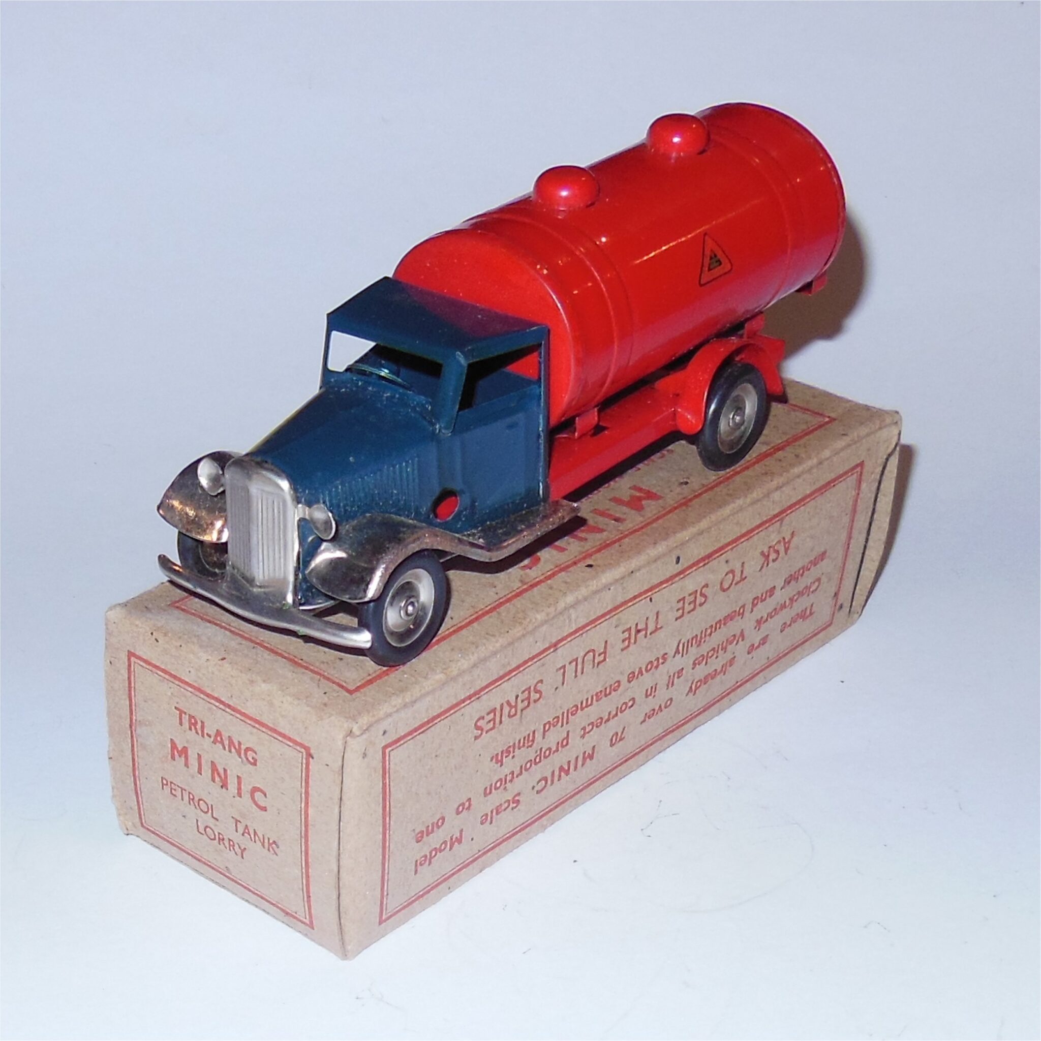 Triang Minic 15M Clockwork Petrol Tank Lorry with Box - Antique Toy World
