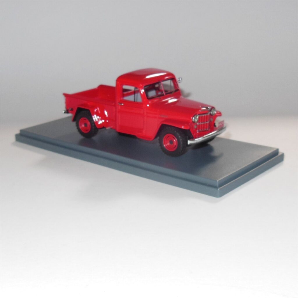 Neo Model 44662 Willys Jeep Pickup Truck 1954 Red - Antique Toy World