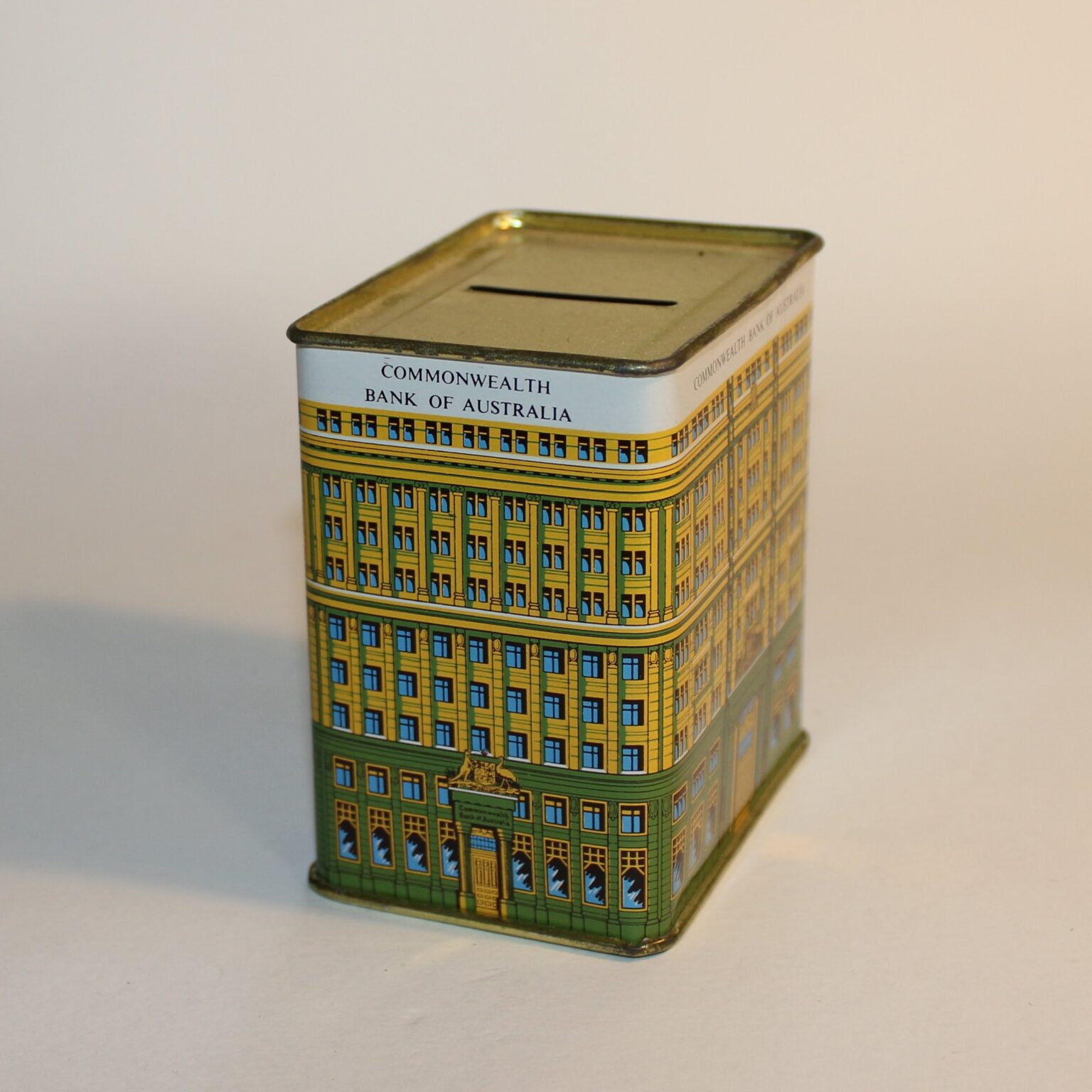 Commonwealth Bank of Australia Money Box Savings Tin - Antique Toy World