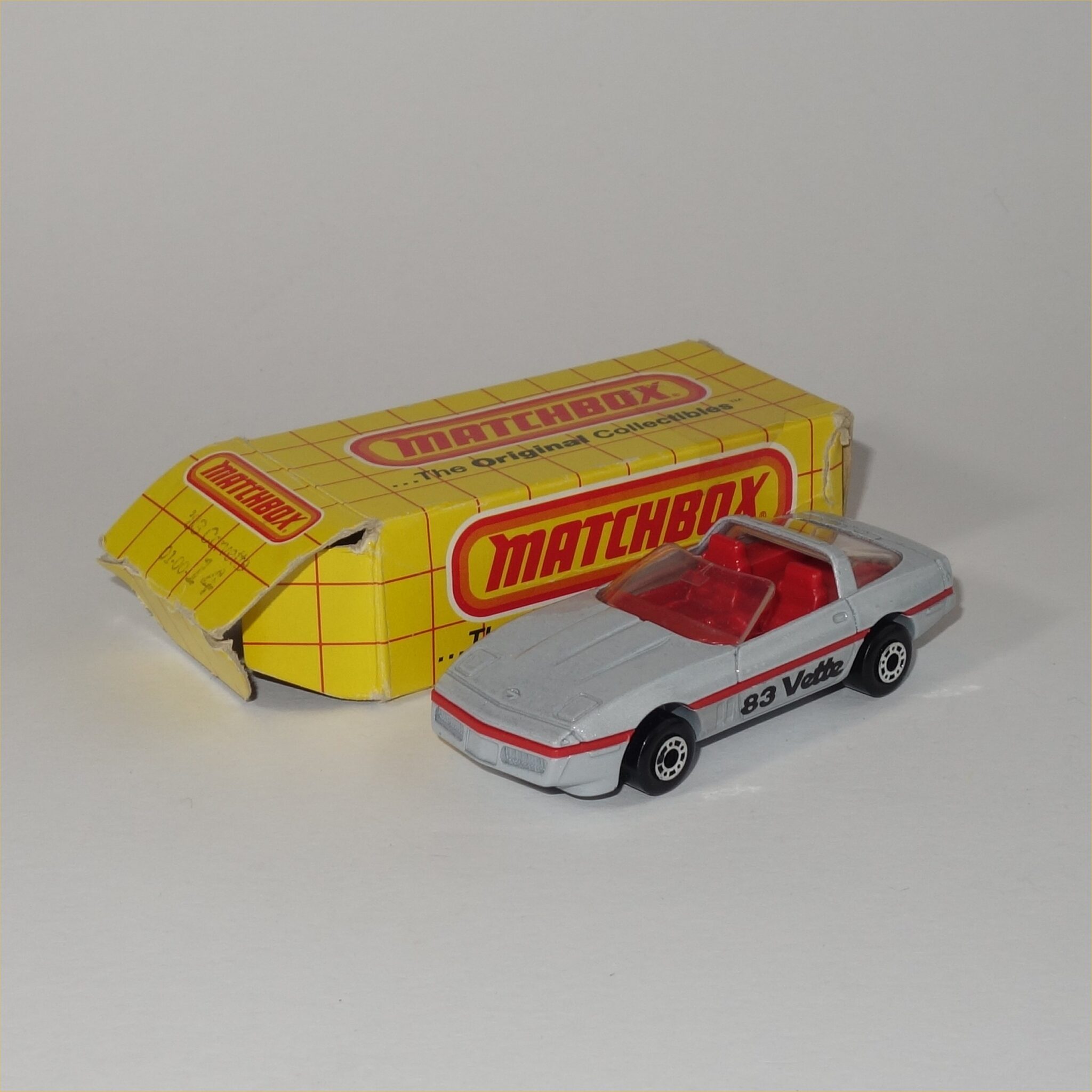 Matchbox 1983 Chevrolet Corvette Grey #01-00-14 - Antique Toy World