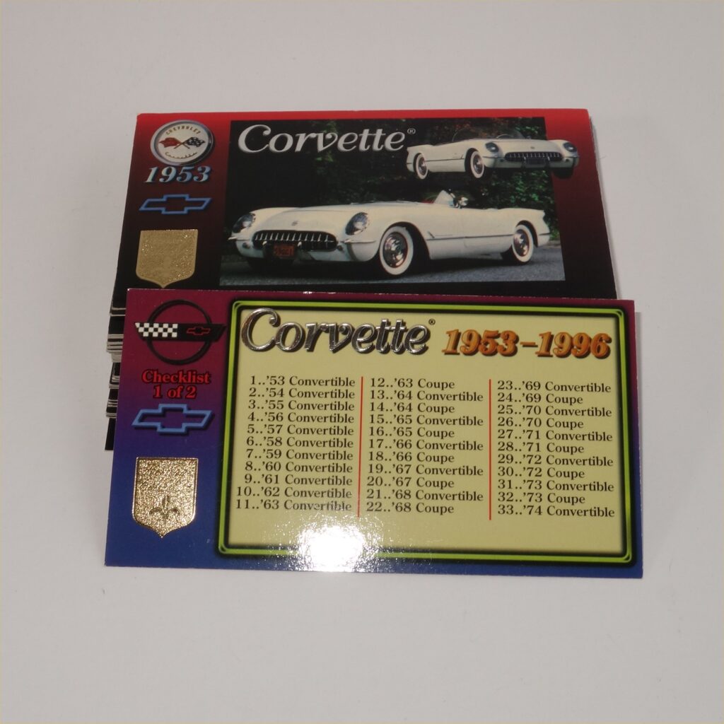 1996 Chevrolet Corvette Heritage Collection Collect-A-Card 89 Card Lot ...
