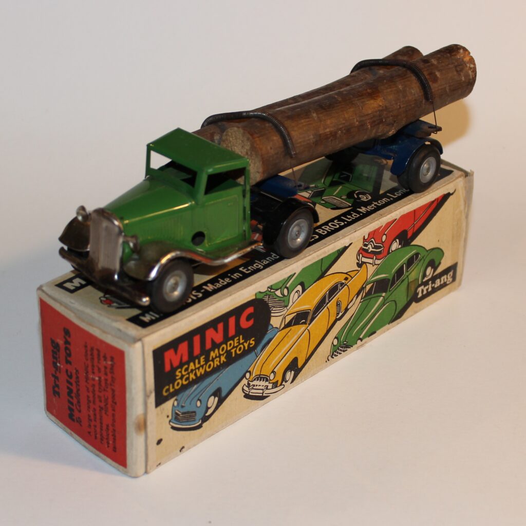 Triang Minic 74M Clockwork Articulated Log Lorry - Antique Toy World
