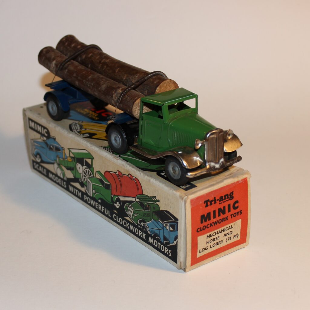 Triang Minic 74M Clockwork Articulated Log Lorry - Antique Toy World