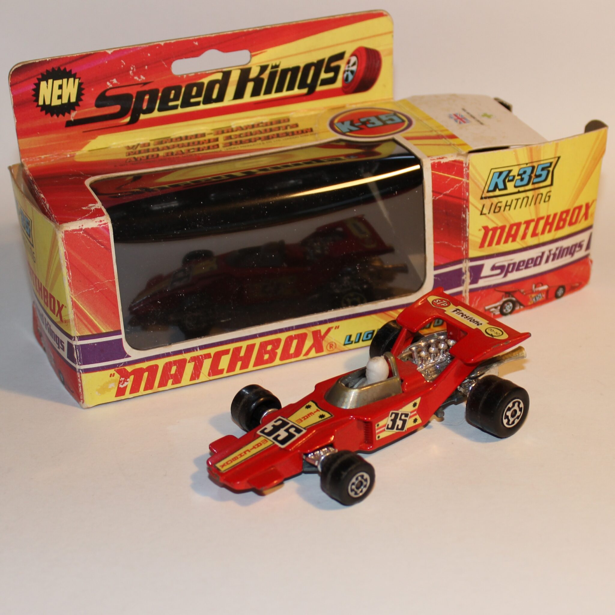 Matchbox Speed Kings K-35 Lightning F1 Racing Car Red - Antique Toy World