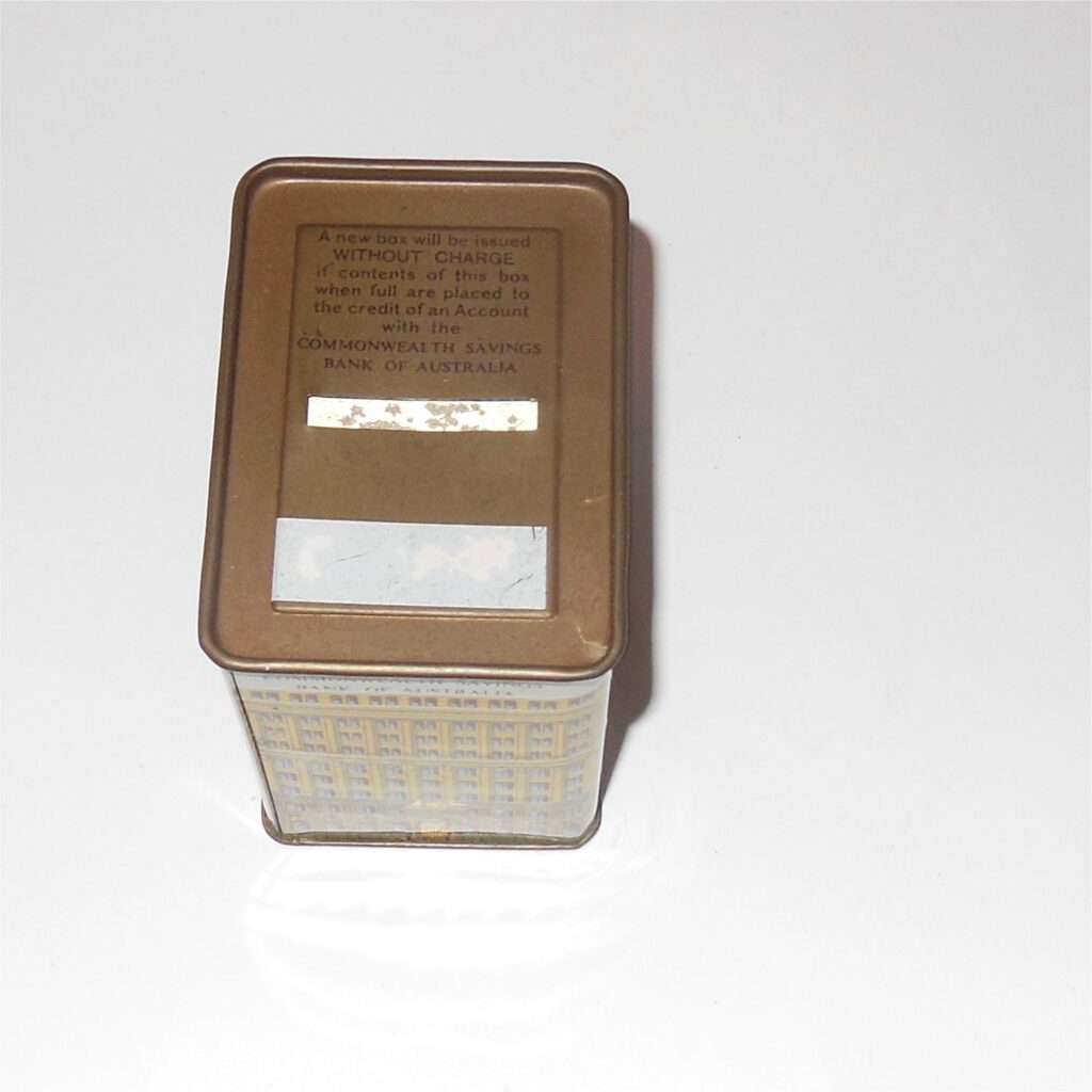 Commonwealth Bank of Australia Money Box Savings Tin - Antique Toy World