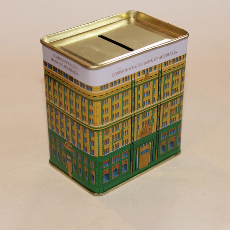 Commonwealth Bank of Australia Money Box Savings Tin c1980 - Antique ...